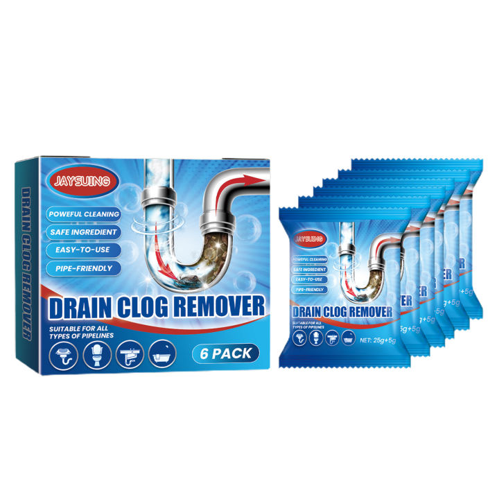 FSH Unblock Drains 6pcs Drain Clog Remover Biodegradable Sink Cleaner ...