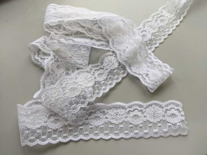 Kain RENDA meteran Renda Narrow Lace Warna Putih Lebar 3,5 Cm | Code ...