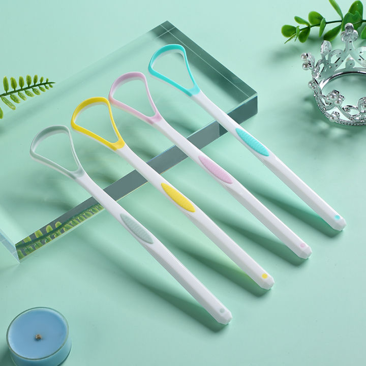 4 tongue scrapers, individually packaged, tongue coating cleaner ...