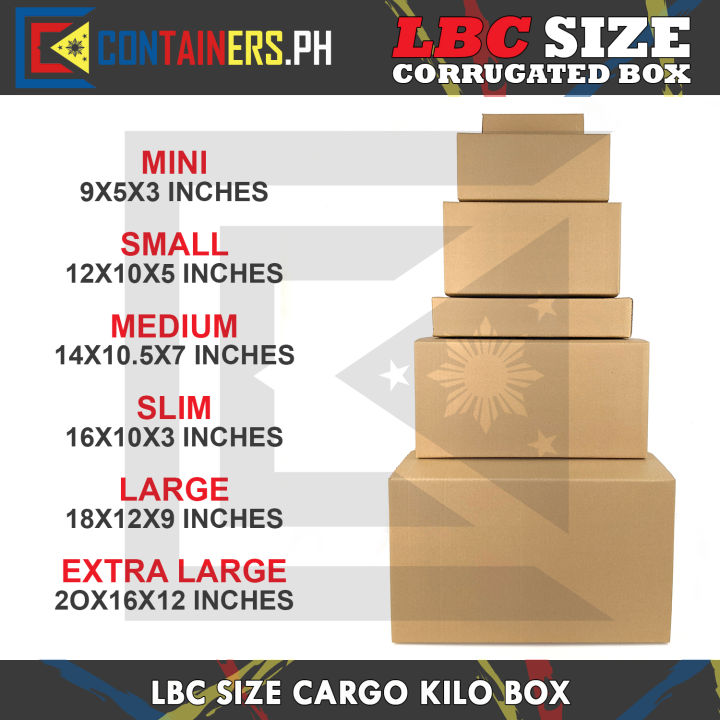 CONTAINERS.PH LBC Express Sizes Corrugated Cargo Shipping Boxes ...