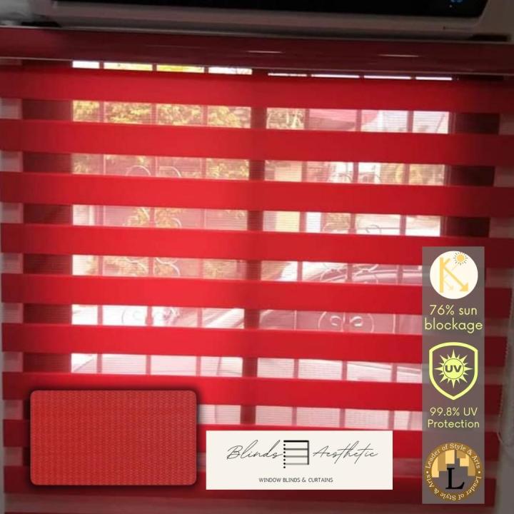 (N552 RED) - BASIC/NATURAL Korean Window Blinds LOSA - we customize ...