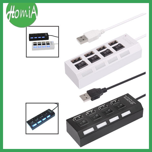 USB Hub 4 Port Output in 1 2.0 On Off Sambungan Penghubung Laptop ...
