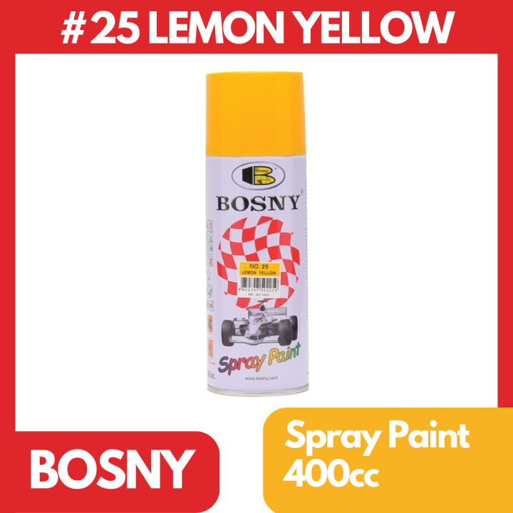 Bosny #25 Lemon Yellow Original Acrylic Spray Paint 400cc | Lazada PH