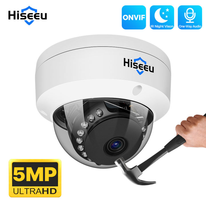 Hiseeu 4K 5MP 8MP Dome POE IP Camera Explosion-Proof Face Detection CCTV Security Protection ...
