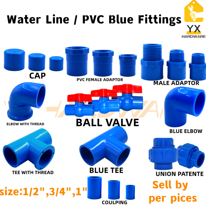 PVC Blue Water Pipe Fittings WHOLESALE Cap,Coulping,Elbow,Elbow with ...