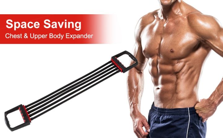 TJ Sports TPE Chest Expander Spring Chest Developer Muscle Exercise ...