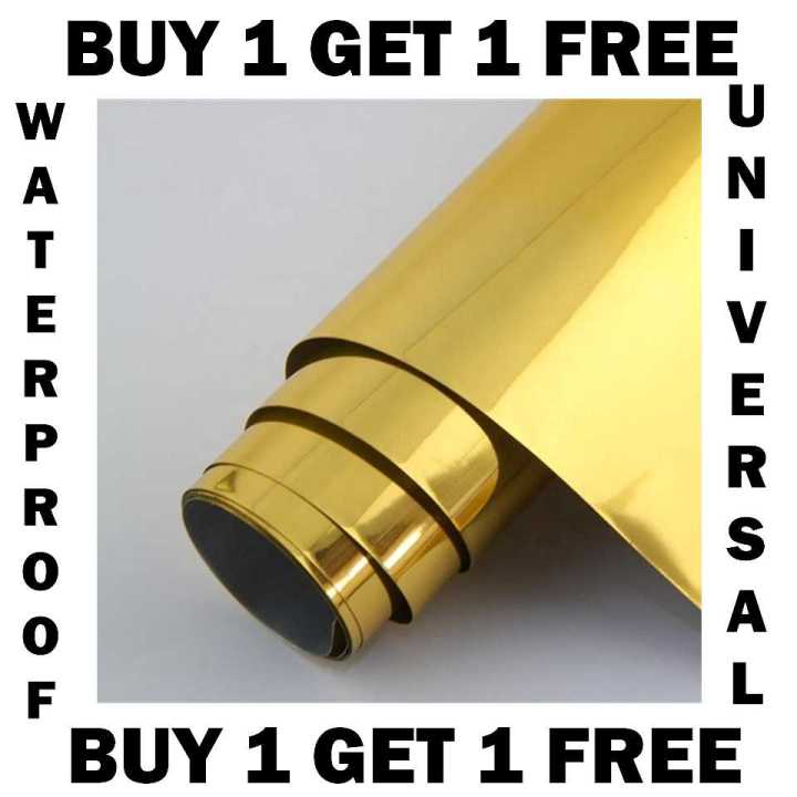 mirror gold sticker buy 1 get 1 free motorcycle car motor stickers wrap ...