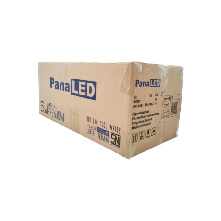 Lampu LED Panaled Premium 5 W Watt 1 Dus Kardus Karton Koli isi 100 pcs ...
