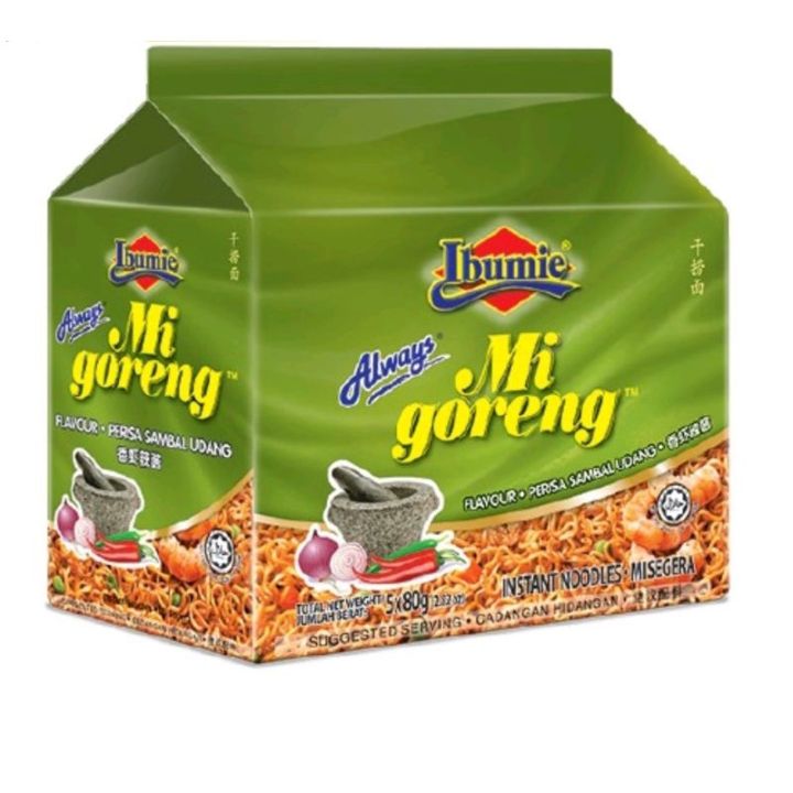 Ibumie Always Mi Goreng Sambal Udang 5’s x 80g | Lazada