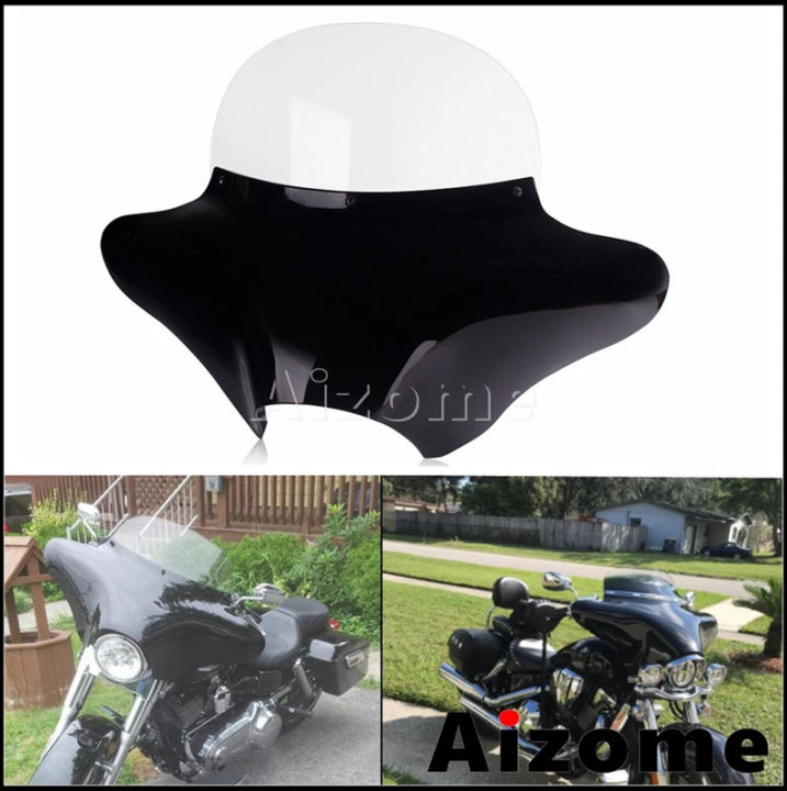 huang8 Universal Motorcycle Batwing Front Fairing Windshield Windscreen ...