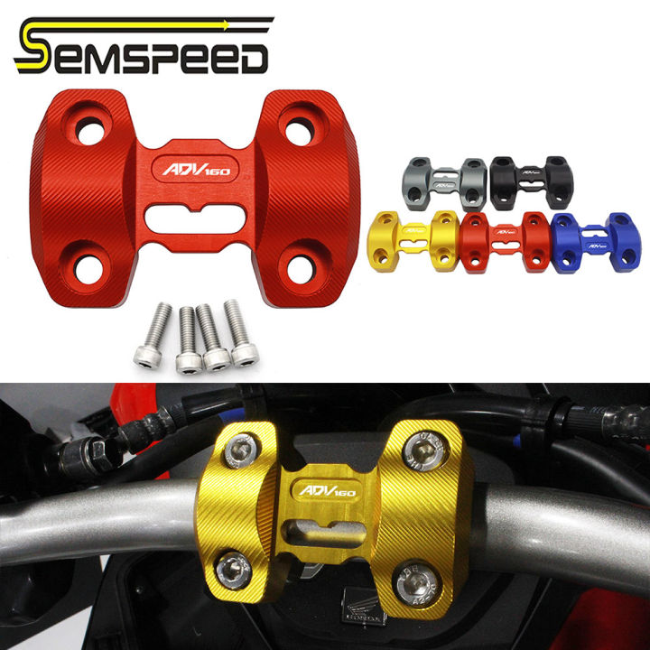SEMSPEED CNC Motorcycle Handlebar Handle Bar Mount Clamp Top Cover For Honda ADV160 ADV 160 2022 ...