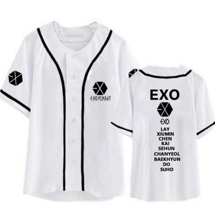 New arrival exo planet all member name printing baseball t-shirt for ...
