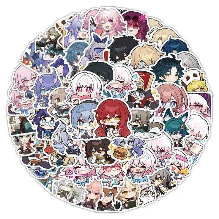65Pcs Game Honkai: Star Rail Dan Heng March 7th Bronya Seele Asta Herta Akane Stickers Toy ...