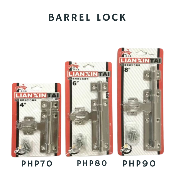 Door Security Slide Latch Lock, 3 inch Barrel Bolt with Solid Heavy ...