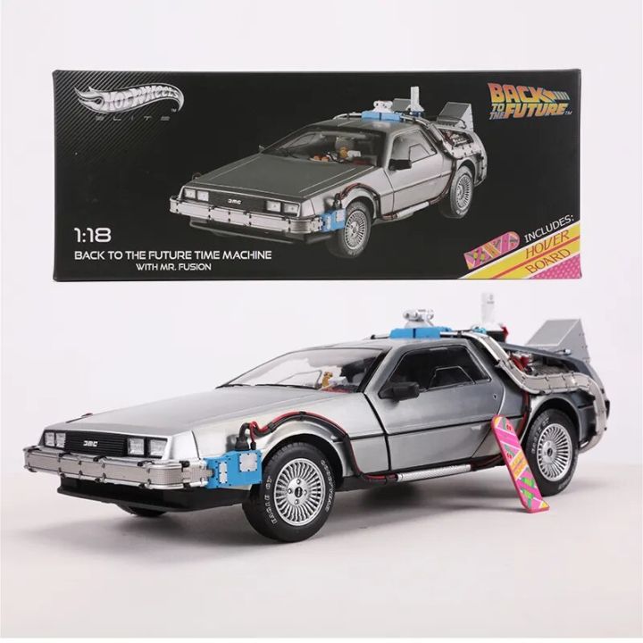 Hot Wheels 1：18 Scale Delorean DMC 12 Back To The Future Time Machine ...
