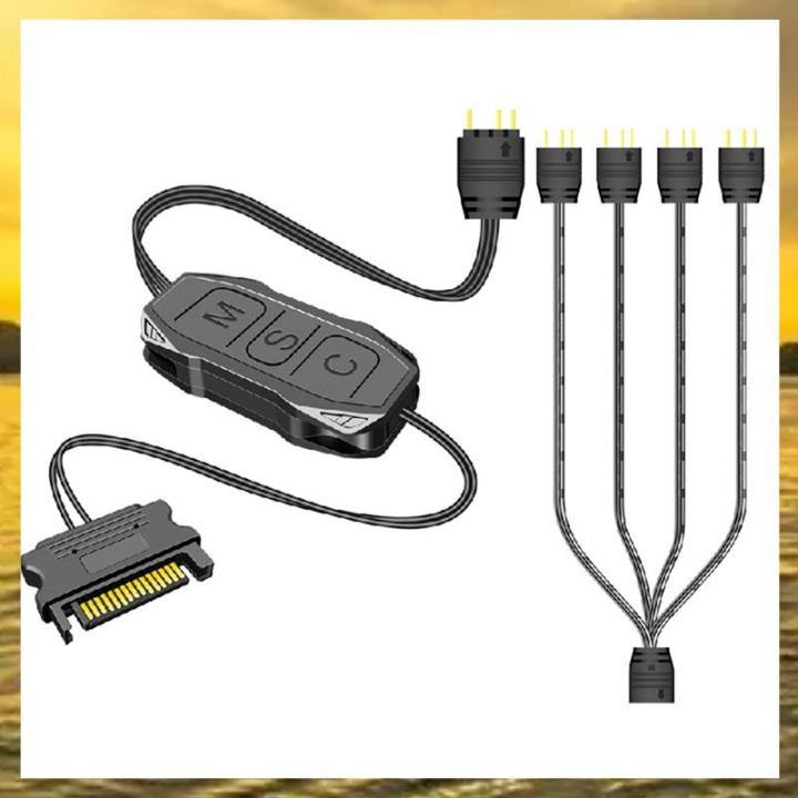 (HARB) 5V 3Pin to ARGB Mini Adapter RGB Controller Controller HUB ...