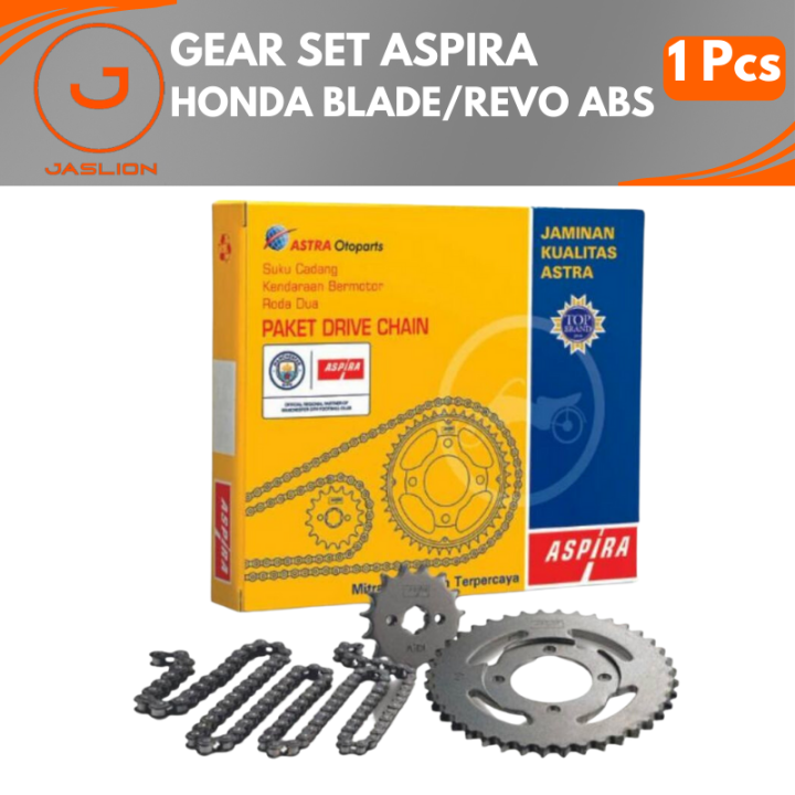 Paket Rantai Gearset Komplit Gir Set Motor Honda Blade Absolute Revo ...