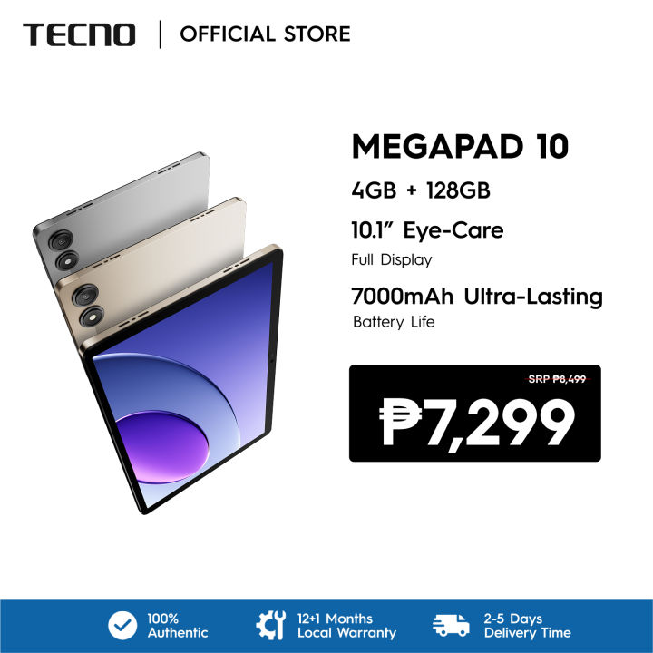TECNO MEGAPAD 10 - 4GB RAM + 128GB ROM | 7000mAh Big Battery | 12+1 ...