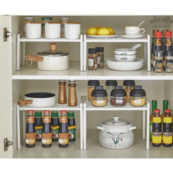 -SG Seller-Can Stack the kitchen shelving, cabinet layered shelf, the ...