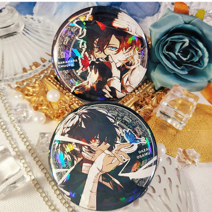 Bungo Stray Dogs Brooch Pins Nakahara Chuuya Dazai Osamu Figures Series ...