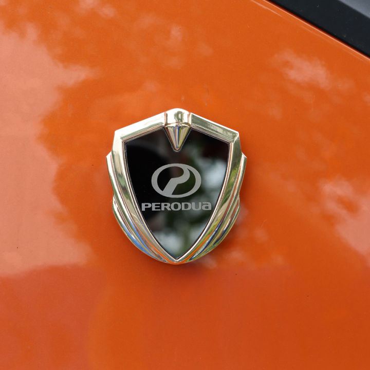 Modified Perodua Logo Metal Emblem Sticker Car Badge Auto Body DIY ...