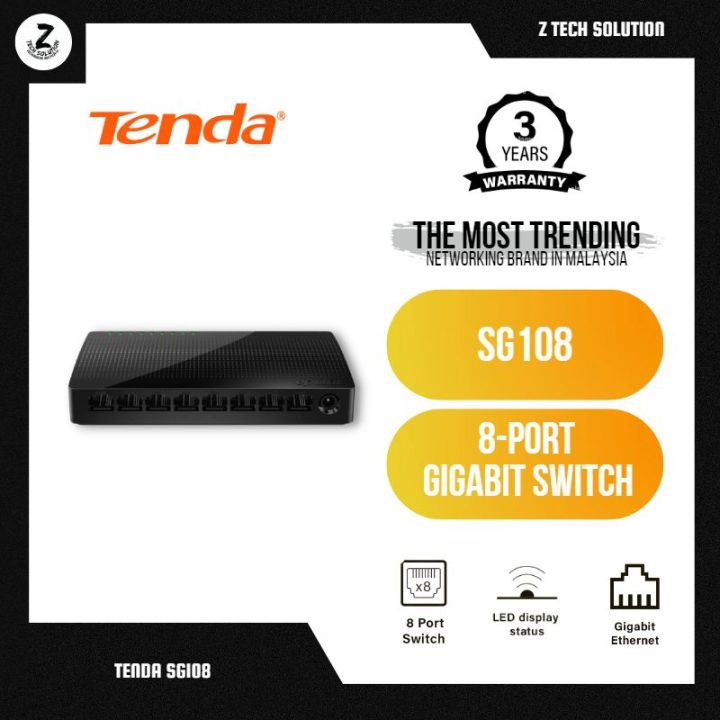 Tenda SG108 Ethernet Switch (8-Port Gigabit) | Lazada