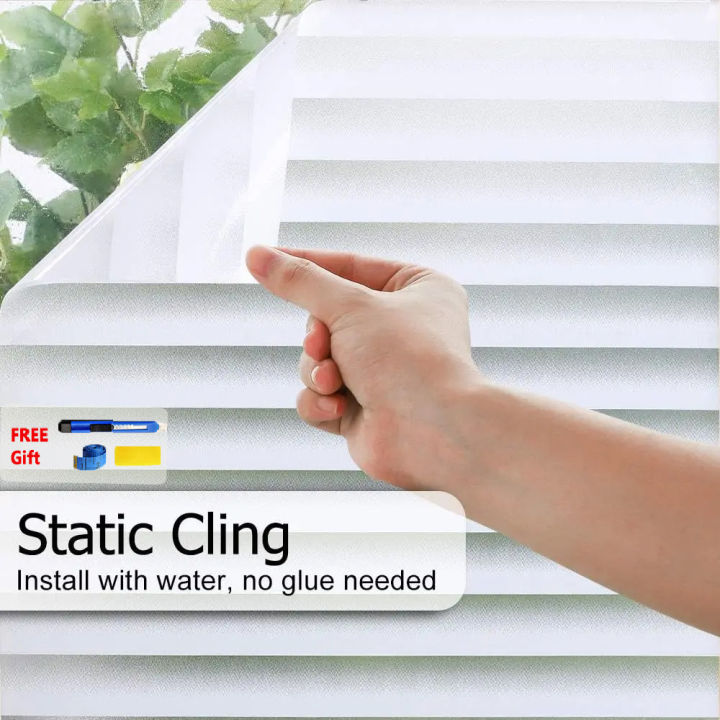 Window Privacy Film Blinds Frosted Glass Film Non Adhesive Static Cling ...