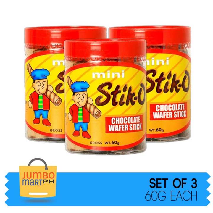 STIK-O CHOCOLATE WAFER STICK MINI 60G / SET OF 3 | Lazada PH