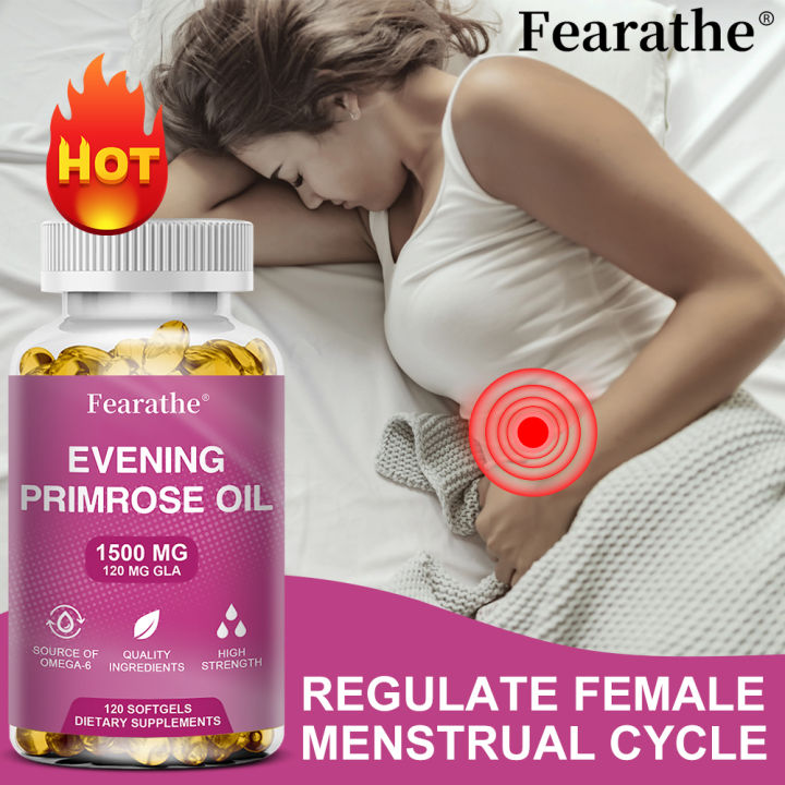 Fearathe Evening Primrose Oil Supplement - for women's health, hormonal ...
