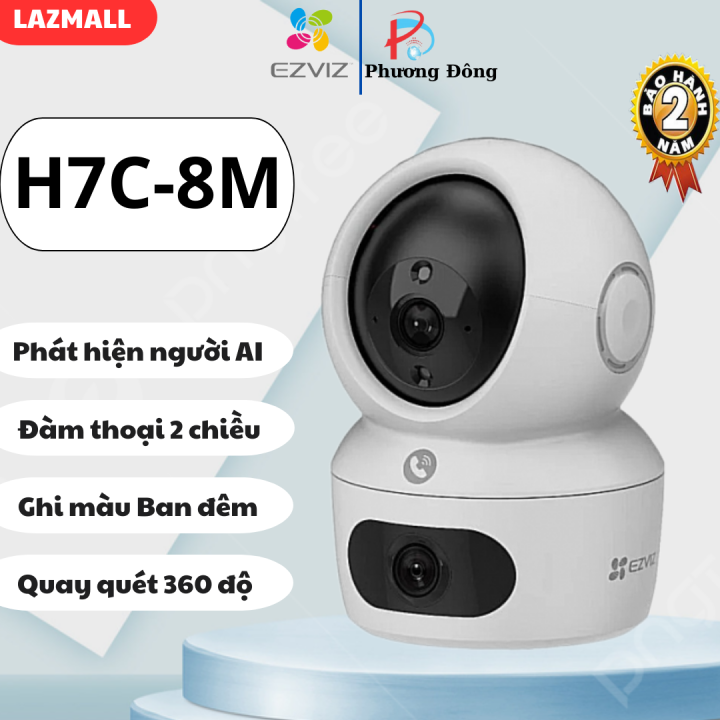 [Giảm 50k]Camera Trong Nhà Wifi Ezviz H7C 8MP 2 Mắt, Góc rộng, Chuẩn ...