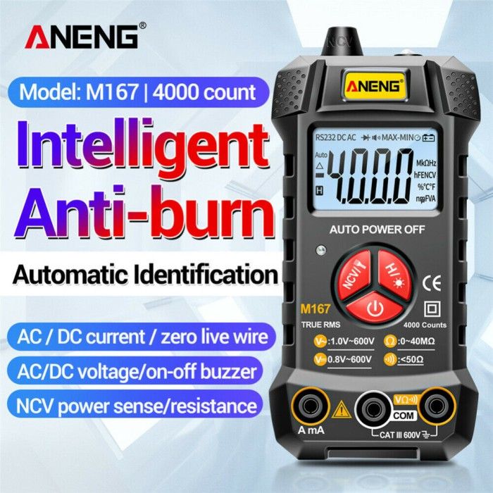 ALAT UKUR TES TEGANGAN ARUS LISTRIK DIGITAL MULTIMETER TRUE RMS ...