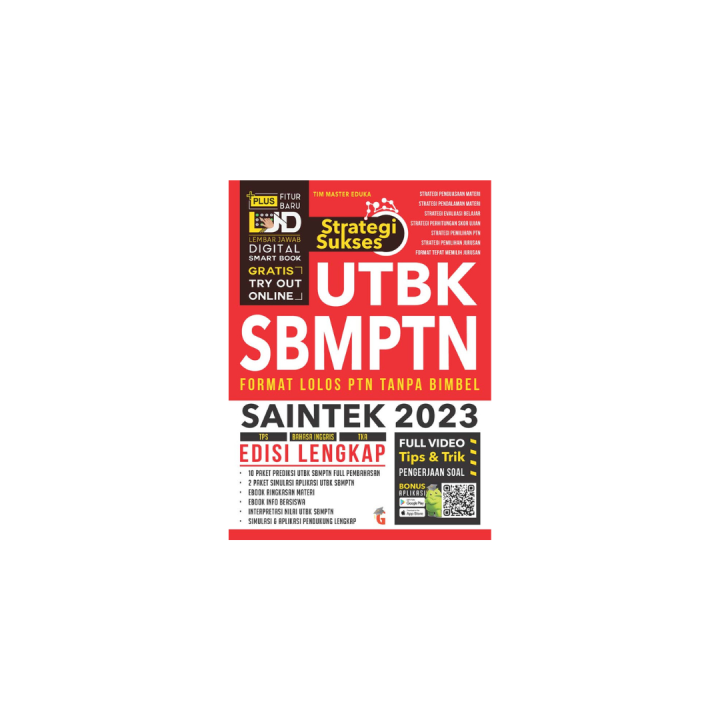 Buku UNBT, Strategi Sukses UTBK SBMPTN SAINTEK 2023 TPS-Bahasa Inggris ...