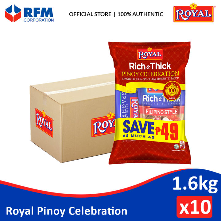 Royal Pinoy Celebration 1.6kg: Royal Spaghetti Pasta 800g + Royal Sweet ...