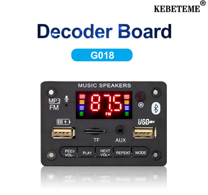 KEBETEME 5-20V Bluetooth 5.0 Decoding Board with Call Recording Power Amplifier 2*40W | Lazada