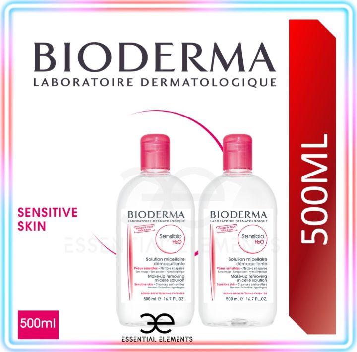 BIODERMA Sensibio H2O Make-up Removing Micellar Water Solution 500ml Sensitive Makeup Remover ...