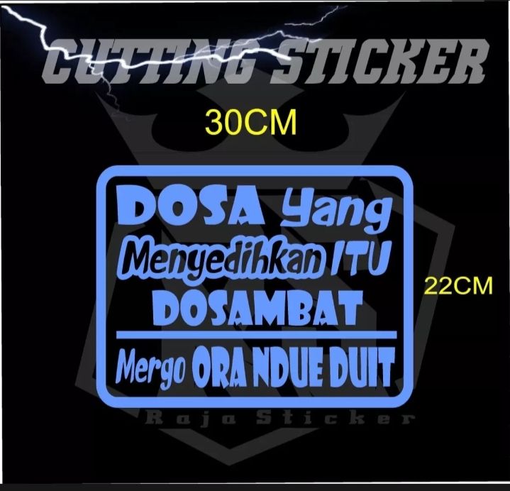 Sticker variasi stiker mobil stiker tulisan stiker kata kata ora ndue ...