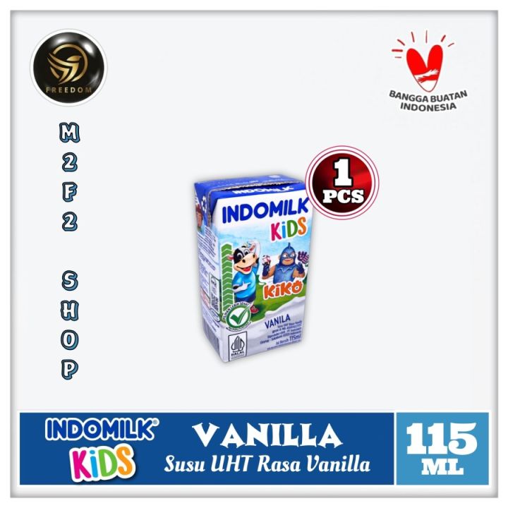 Susu Indomilk Kids Kotak UHT Rasa Vanila | Vanilla - 115 ml (Kemasan Satuan) | Lazada Indonesia