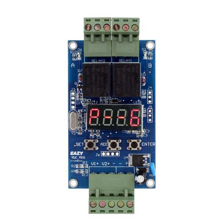 12V Dual Programmable Relay PLC Board Cycle Delay Timer Module 2 ...