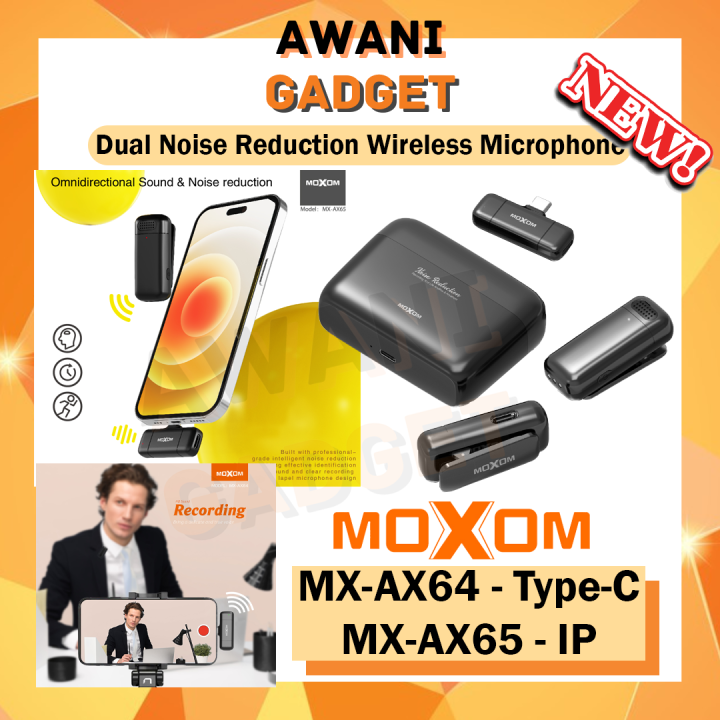 Moxom MX-AX64 MX-AX65 Wireless Microphone Dual Noise Reduction Live ... Moxom MX-AX64 MX-AX65 Wireless Microphone Dual Noise Reduction Live ...