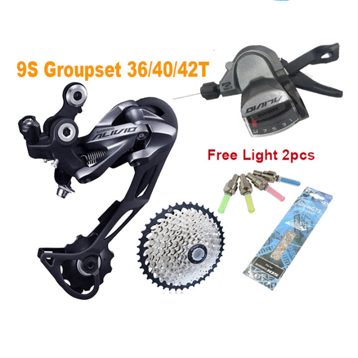 Shimano Alivio 9 speed Groupset MTB M4000 shifter 9 speed RD & VG ...