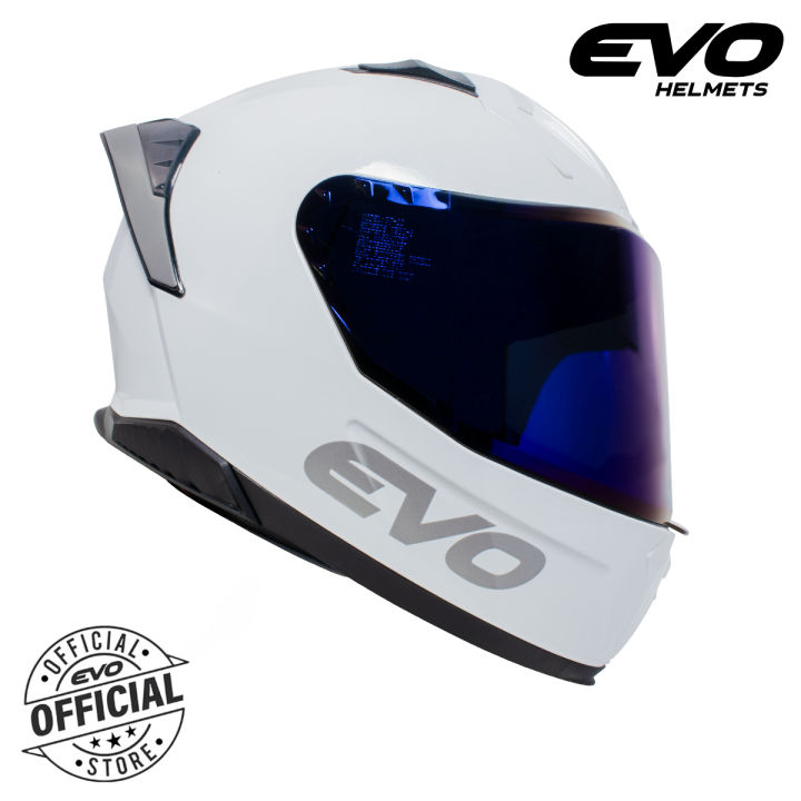 EVO GX-1 Plain Dual Visor Full Face Helmet with Free Clear Lens ...