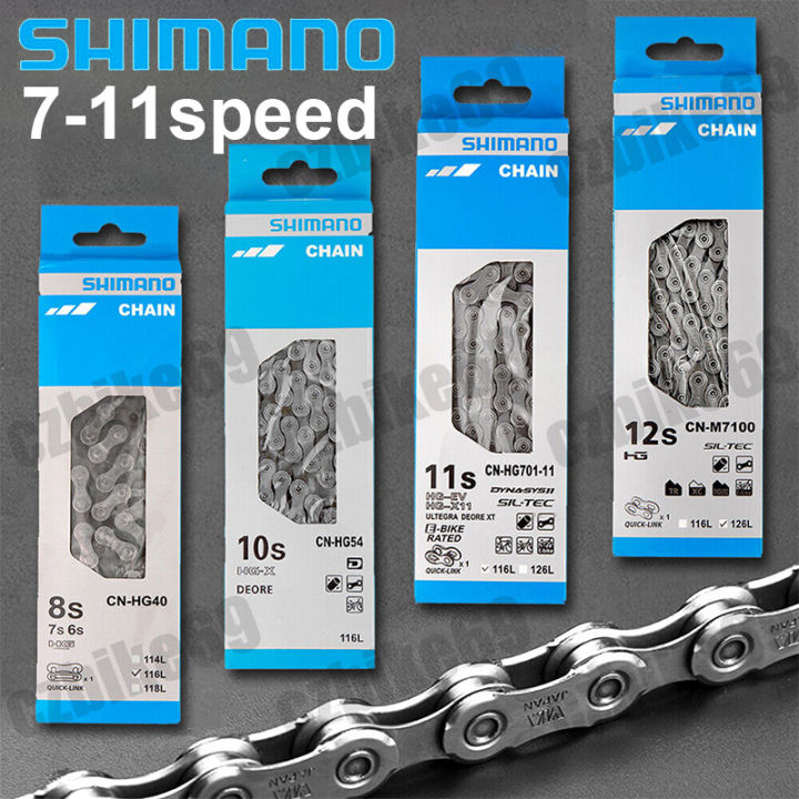 SHIMANO Chain 9 Speed Bike Chain MTB Road Bike with Missing Link for 6/7/8/9/10/11/12 Speed ...