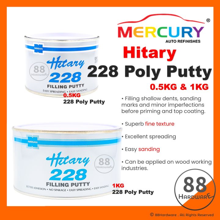 0.5KG & 1KG hitary nissan mercury 228 filling putty grey / simen body ...