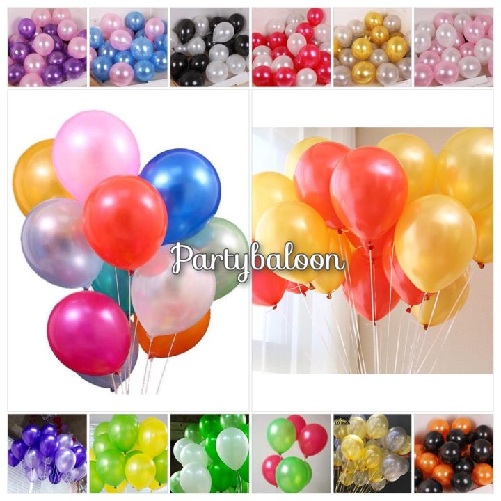 Partybaloon Paket Balon Ulang tahun Dekorasi Latex Ultah Metalik Murah ...