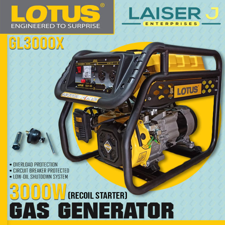 Lotus 3000W Gasoline Generator Heavy Duty GL3000EX •Laiser J ...