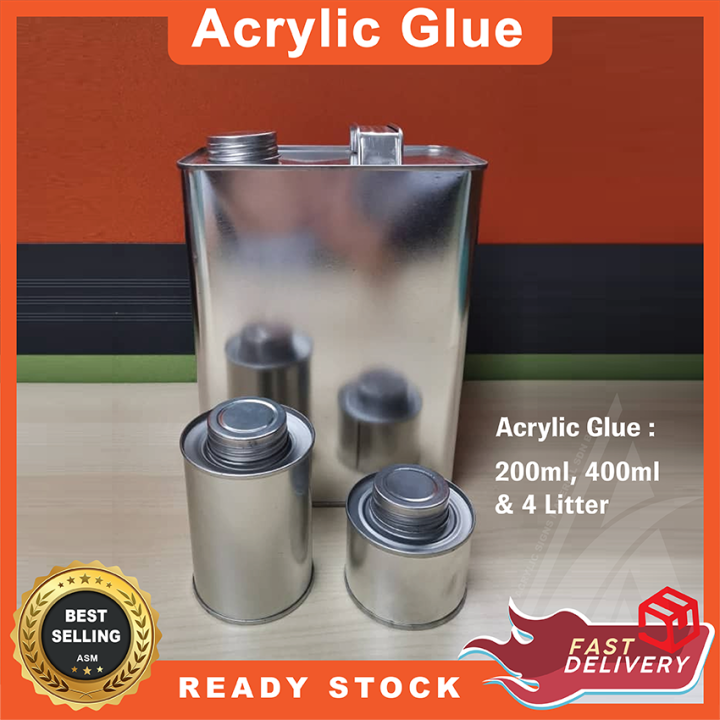 ACRYLIC GLUE 200ml, 400ml, 4 Liter (ACRYLIC GLUE/ PLASTIC GLUE / GUM ...