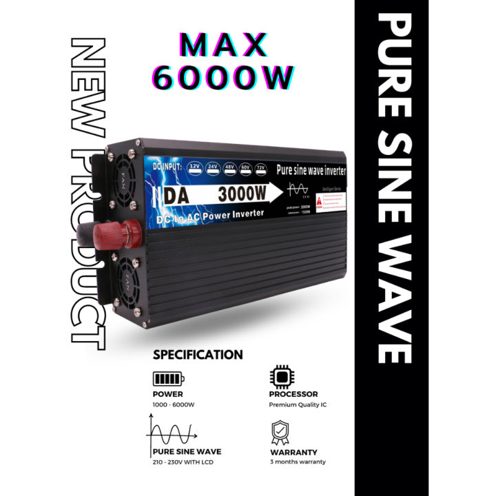 DA CHANGI อินเวอร์เตอร์ เพียวซาย Pure sine Wave inverter Off grid หม้อ ...