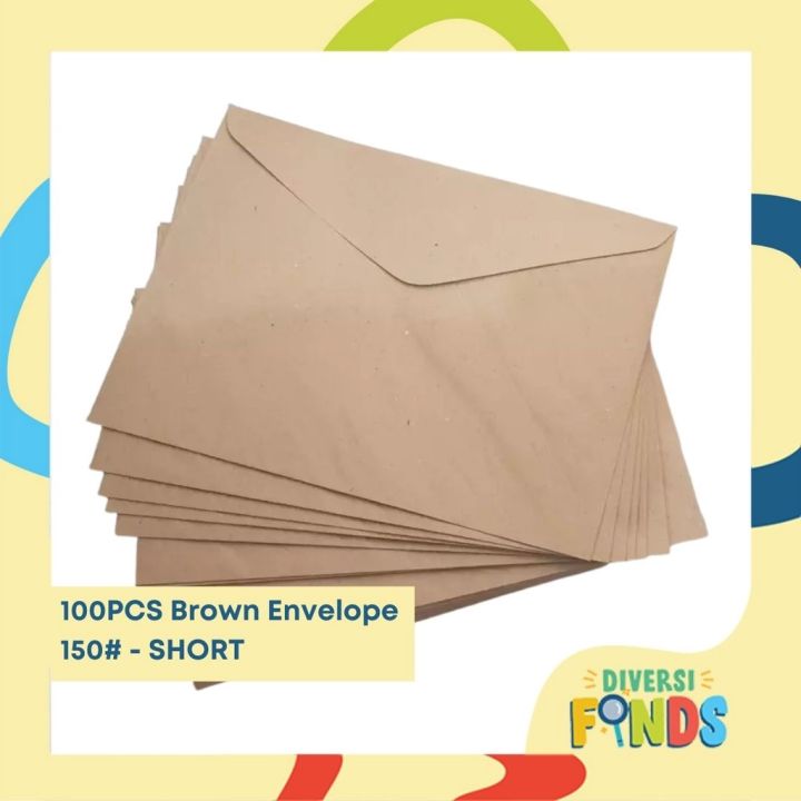 Wholesale! 100PCS Document Brown Envelope Advance 150# Thick Short ...