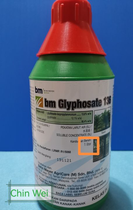 1L Glyphosate 136 Behn Meyer Racun Rumput Rumpai 13.6% (Sama Dengan ...