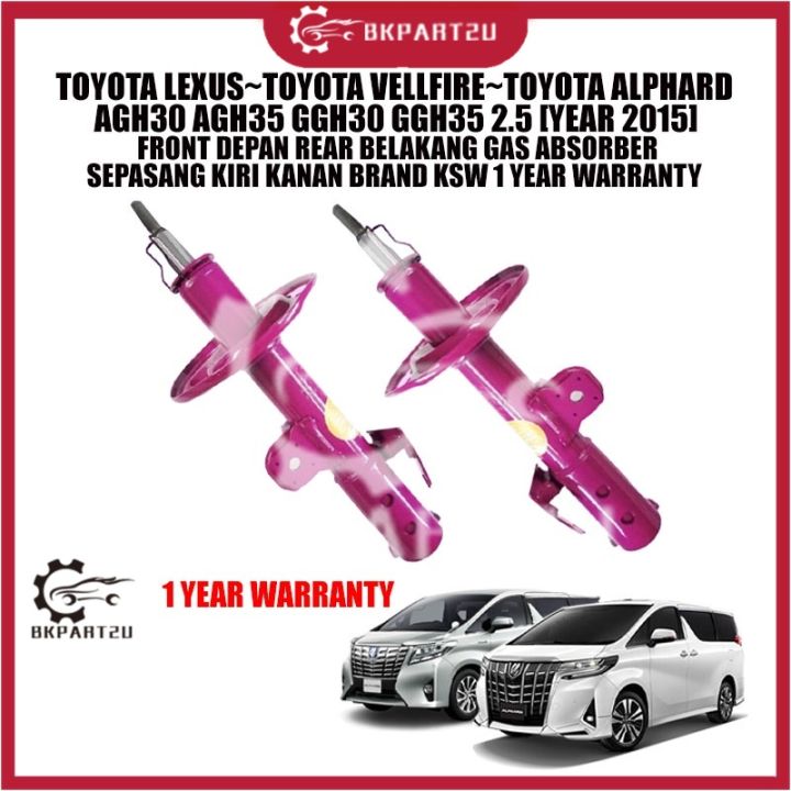 TOYOTA LEXUS~TOYOTA VELLFIRE~TOYOTA ALPHARD AGH30 AGH35 GGH30 GGH35 2.5 [YEAR 2015] FRONT REAR ...